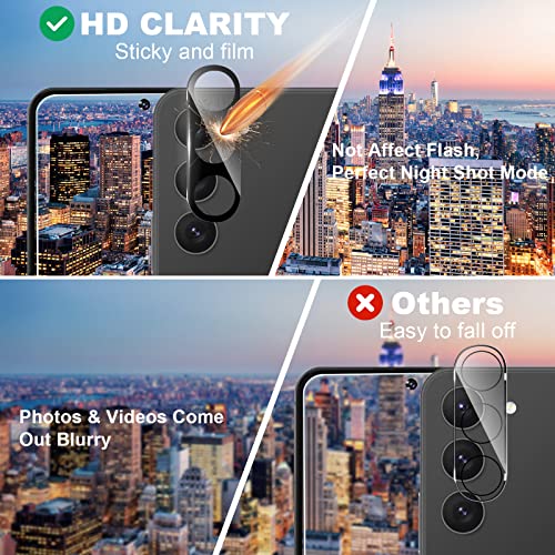 LYWHL for Samsung Galaxy S23 Screen Protector, 3 Pack Tempered Glass 9H Hardness Case Friendly HD Clear Film + 3 Pack Camera Lens Glass Protector for Galaxy S23 [Compatible Fingerprint]