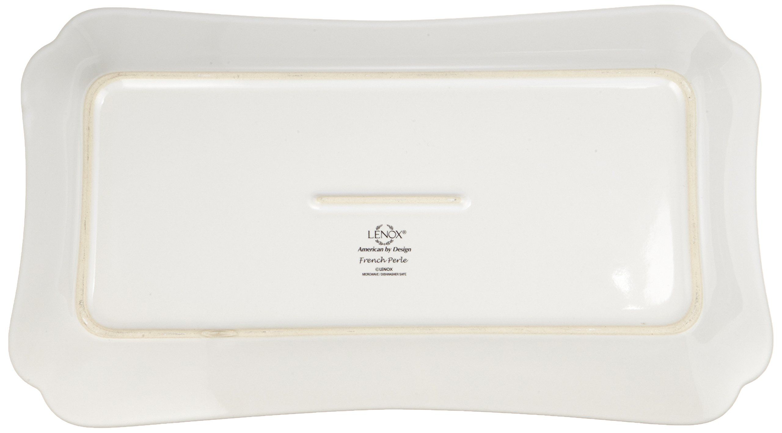 Lenox French Perle Hors D'Oeuvre Tray, 13.5-Inch, White -