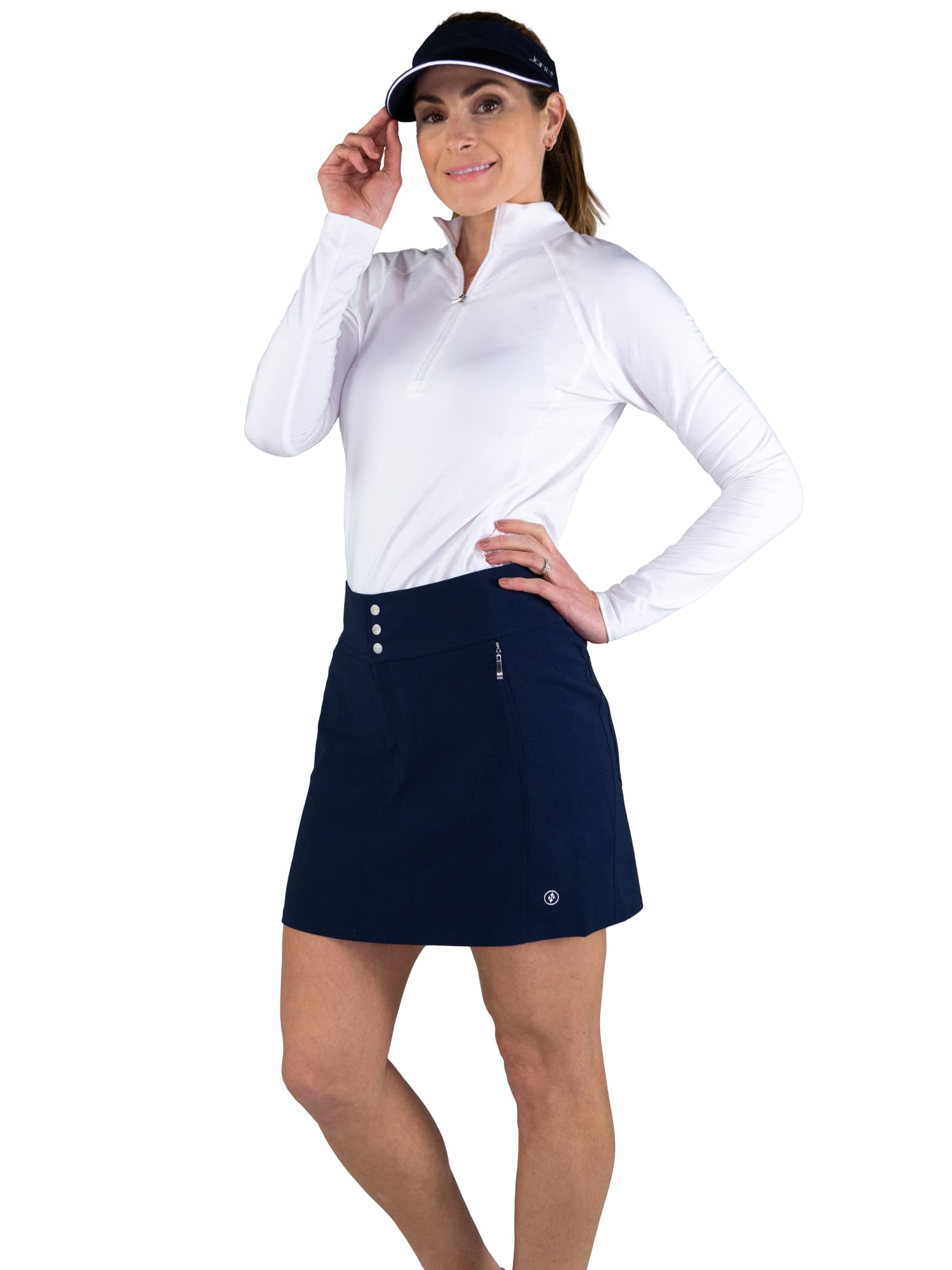 Jofit Women’s Athletic Clothing Signature Golf Skort with Built-in Undershorts, Size 6, Midnight