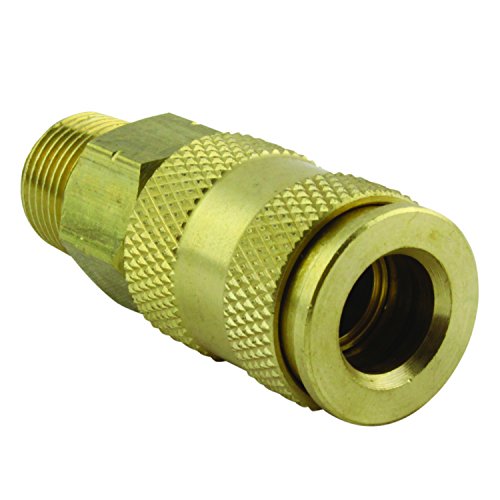 Milton Industries S-767 HI-Flo V-Style -FeetA,M,V-Feet 3/8-Inch MNPT Brass Body, Single