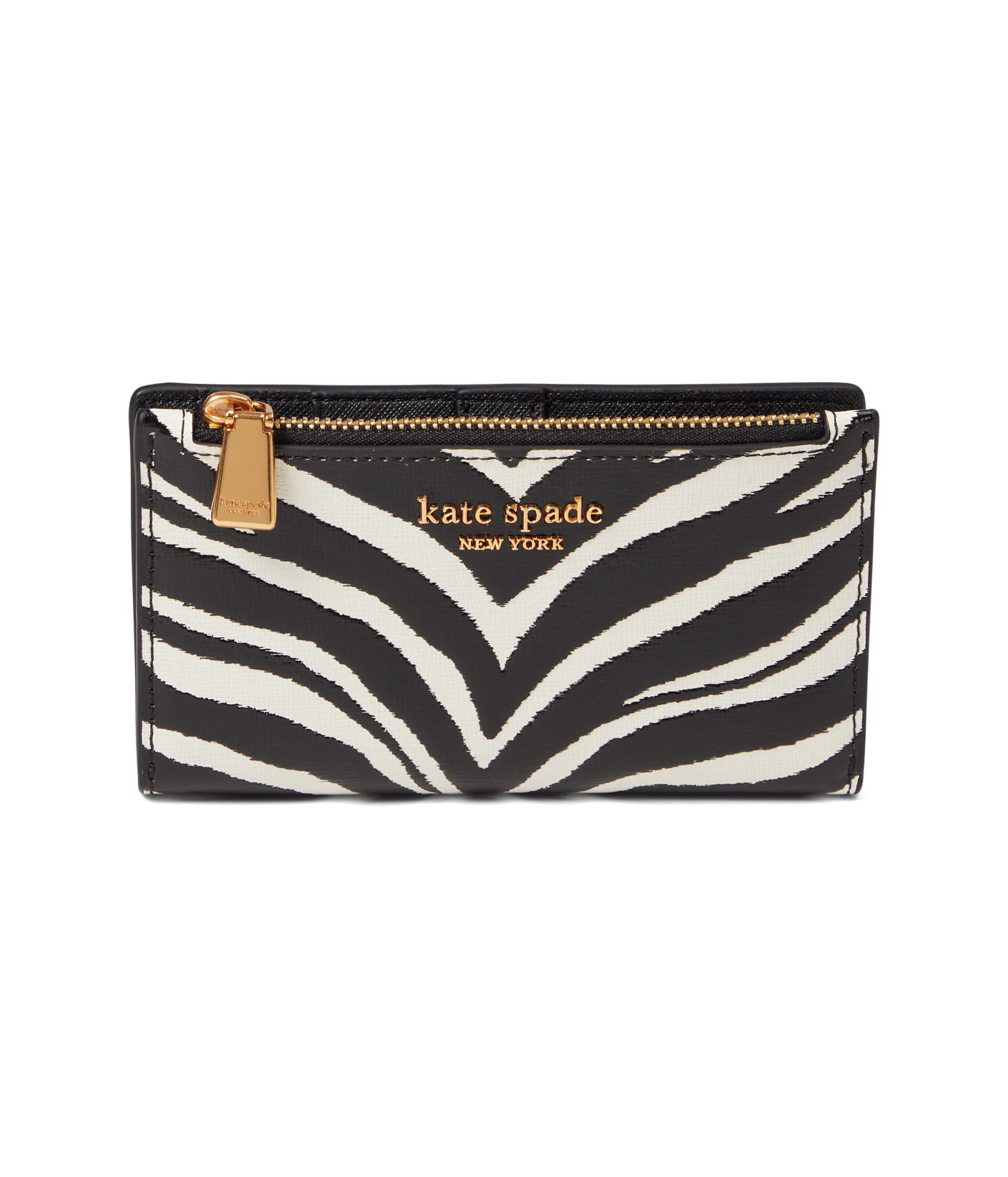 kate spade new york Morgan Zebra Small Slim Bifold Wallet Black Multi One Size