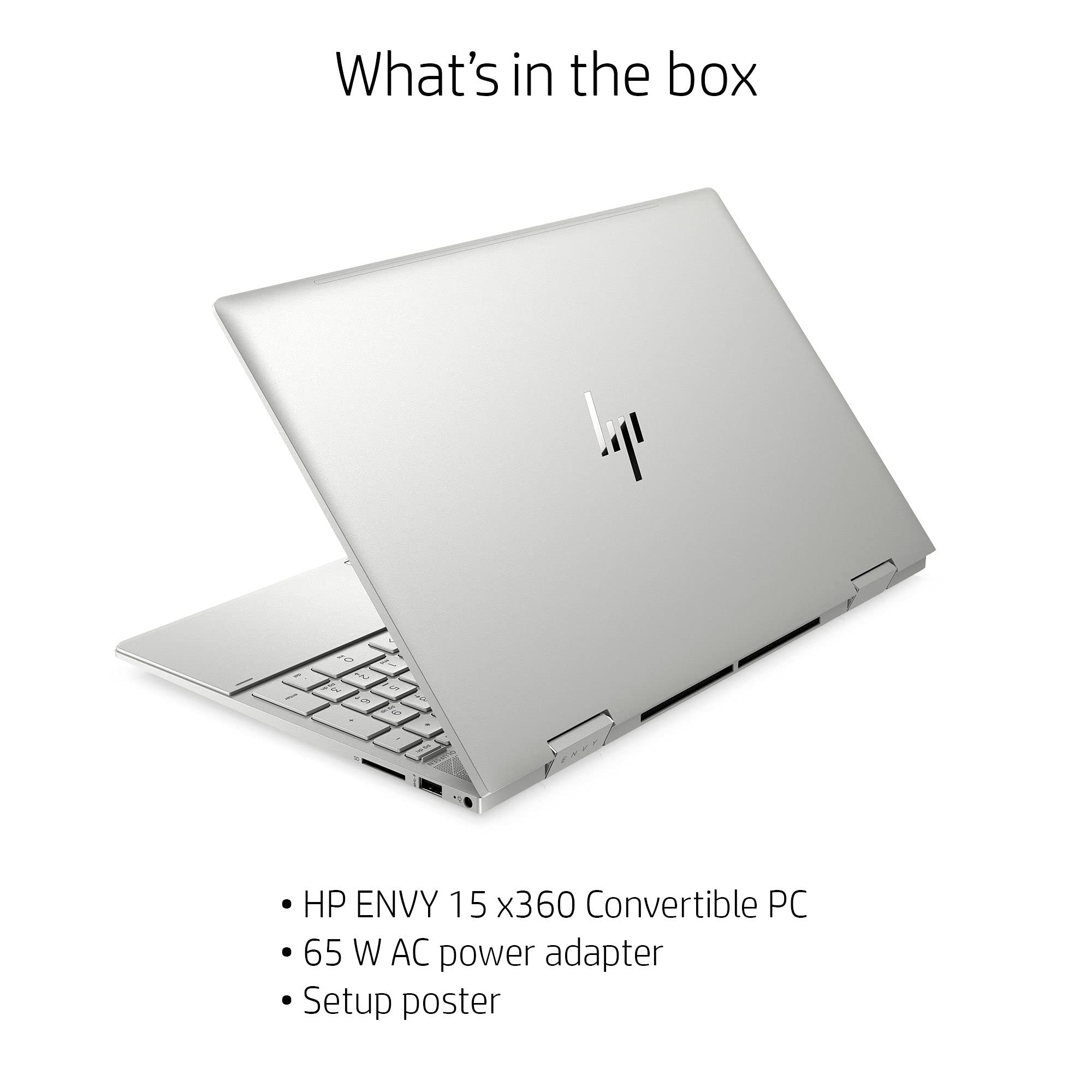 HP Newest Envy x360 Convert 15.6" FHD IPS Touchscreen Premium 2-in-1 Laptop, 11th Gen Intel Quad-Core i5-1135G7, 64GB RAM, 1TB PCIe SSD, Backlit Keyboard, Fingerprint, Windows 10 Pro + HDMI Cable