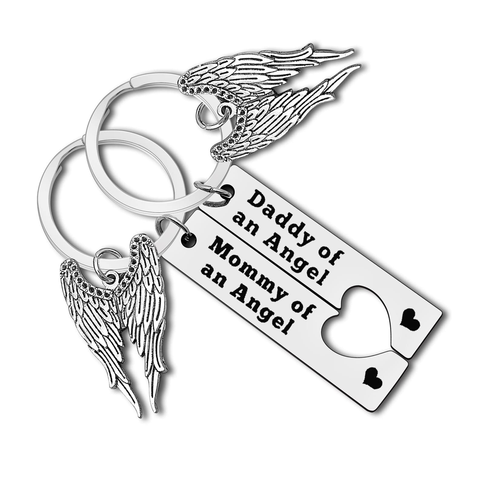 Loss Memorial Keychain Loss of Baby Sympathy Gift Mommy Daddy of an Angel Keyring Set Loss of Child Miscarriage Keepsake In Memory of Infant Child Loss Remembrance Gift Jewelry Pregnancy Infant Loss