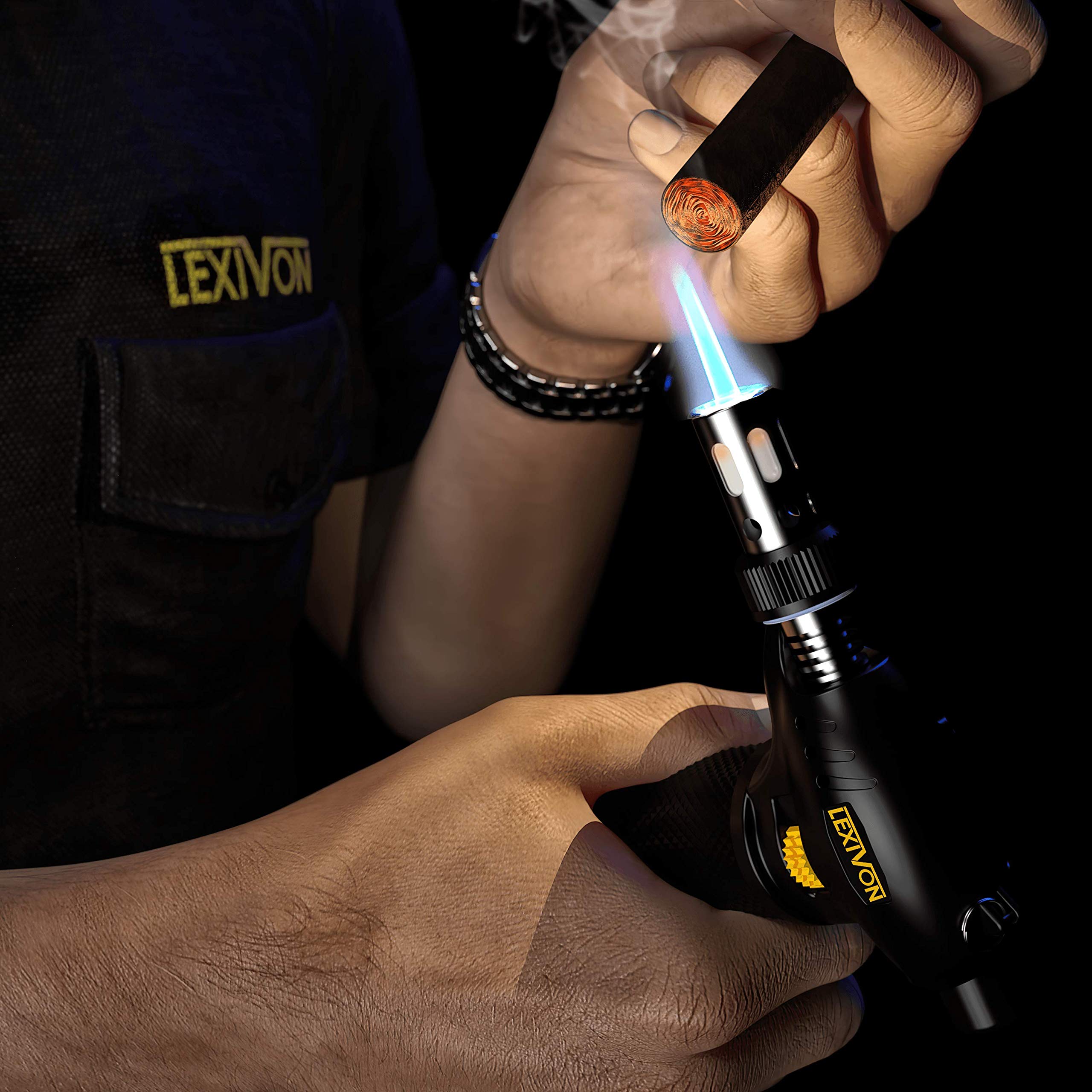 LEXIVON Butane Soldering Iron and Torch Multi-Purpose Kit | Cordless Self-Igniting Adjustable Flame 7-Tip Set | Pro Grade 125-Watt Equivalent