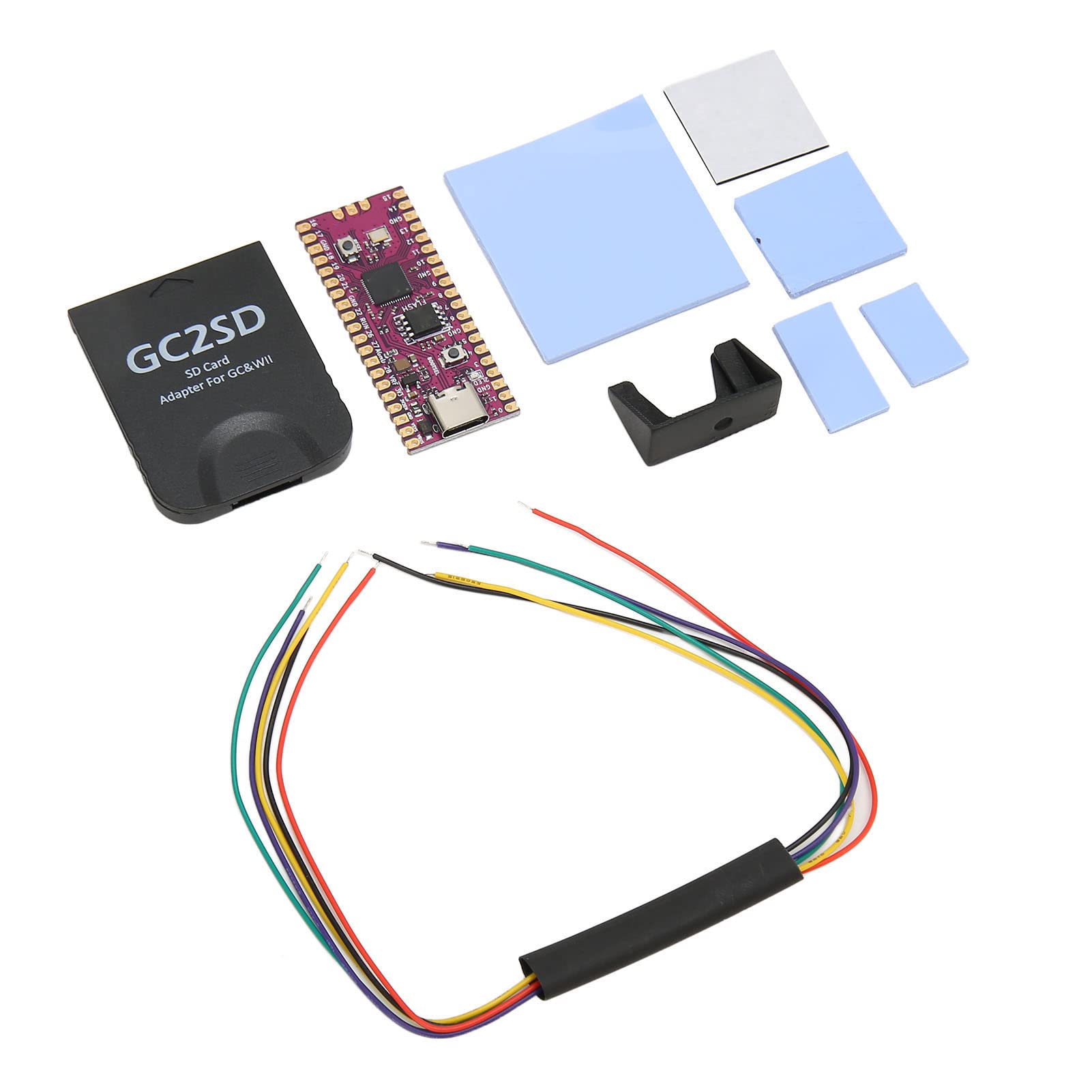 Microcontroller Board, Low Power Consumption Compact USB C Interface Microcontroller Replacement Modchip Dual Core Plug and Play for Game Console (Black)
