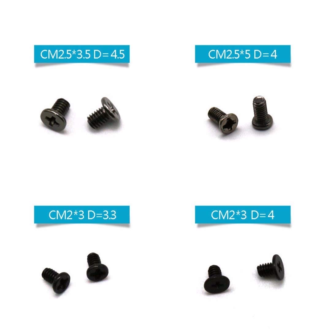 KHGWERO CZMY 320Pcs/Set Laptop Computer Notebook Screws Kit Assemble Fastening Flat Head Black Repair Case for IBM Dell Lenovo Samsung