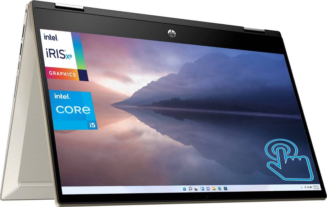 HP Pavilion 2-in-1 Convertible Laptop, 14-inch FHD Touchscreen, Intel Core i5-1135G7, Fingerprint Reader, Bang & Olufsen Dual Speakers, Windows 11 (64GB RAM | 2TB PCIe SSD)