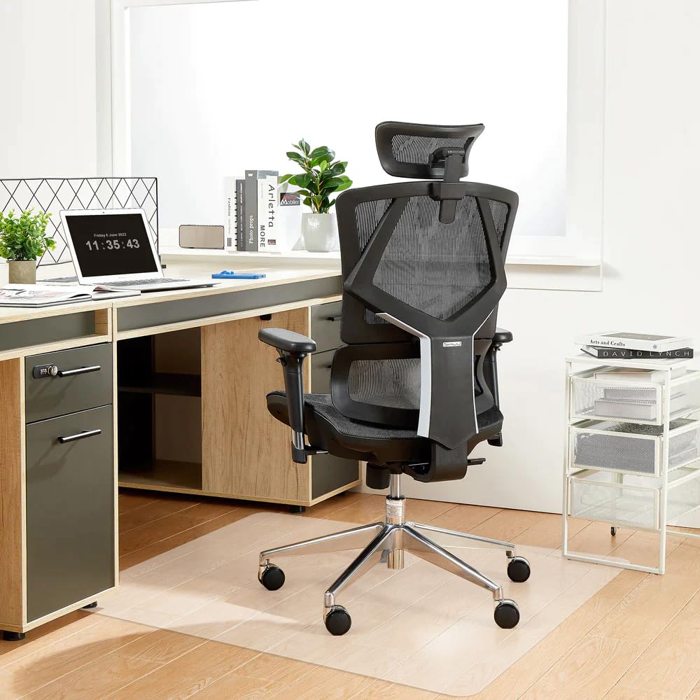 Jakarl Office Computer Desk Chair Mat for Hardwood Floor,Office Floor Mats for Rolling Chairs Hardwood Floor,Clear Floor Protector for Desk Chair on Hardwood
