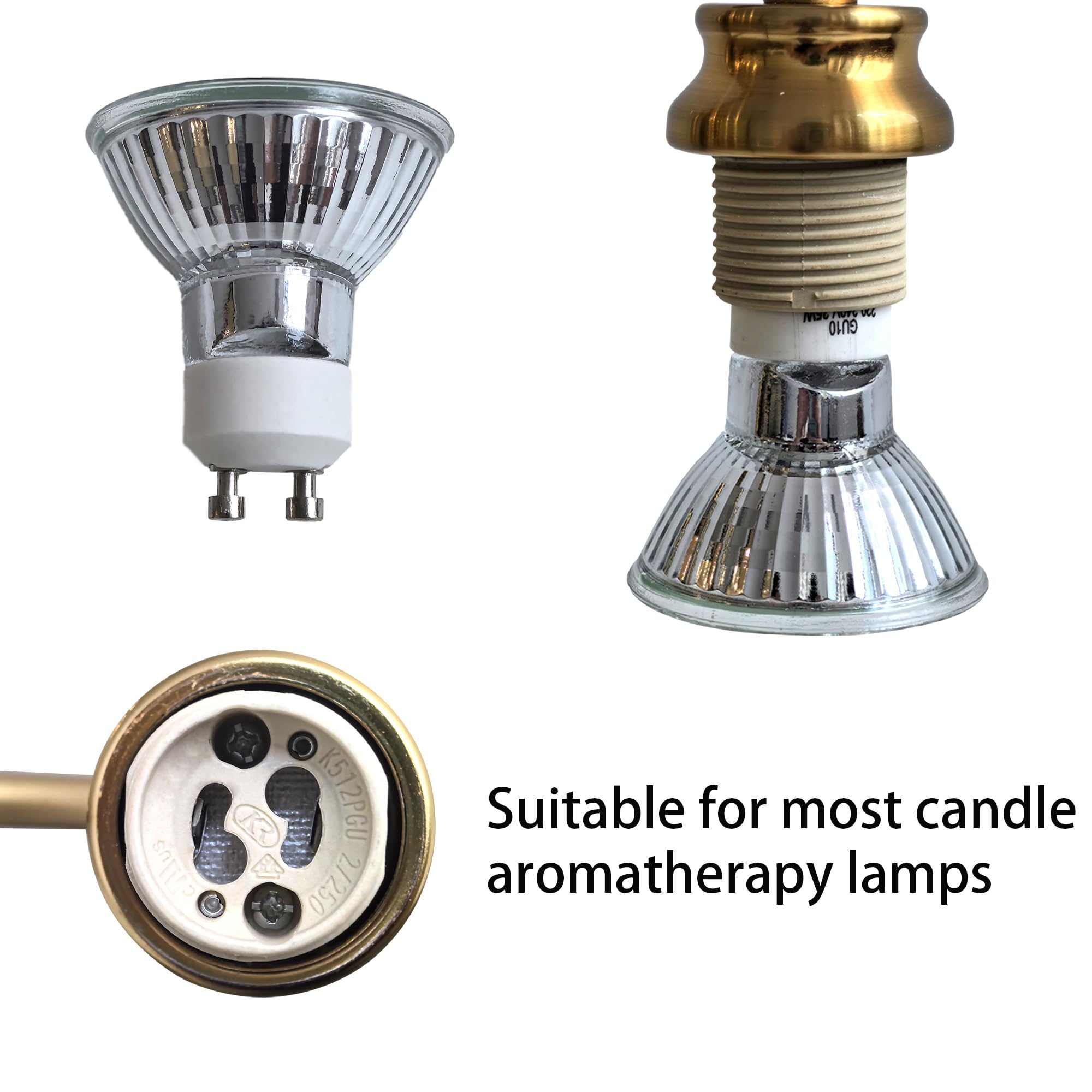 MOFALA 2Pcs Candle Warmer Light Bulbs Accessories, 50 Watt Wax Warmer Bulbs for Full Size Adjustable Temperature Height Candle Warmer Lamp