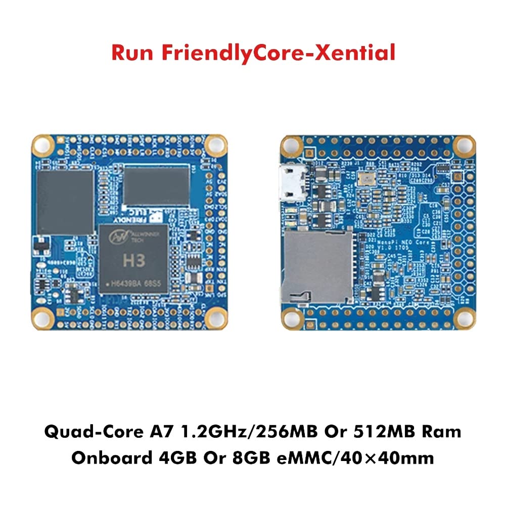 Midautoo NanoPi NEO Core Allwinger H3 Core Board Core Development Board Development Board 256MB+4G with -USB Line-Weld Pin Header
