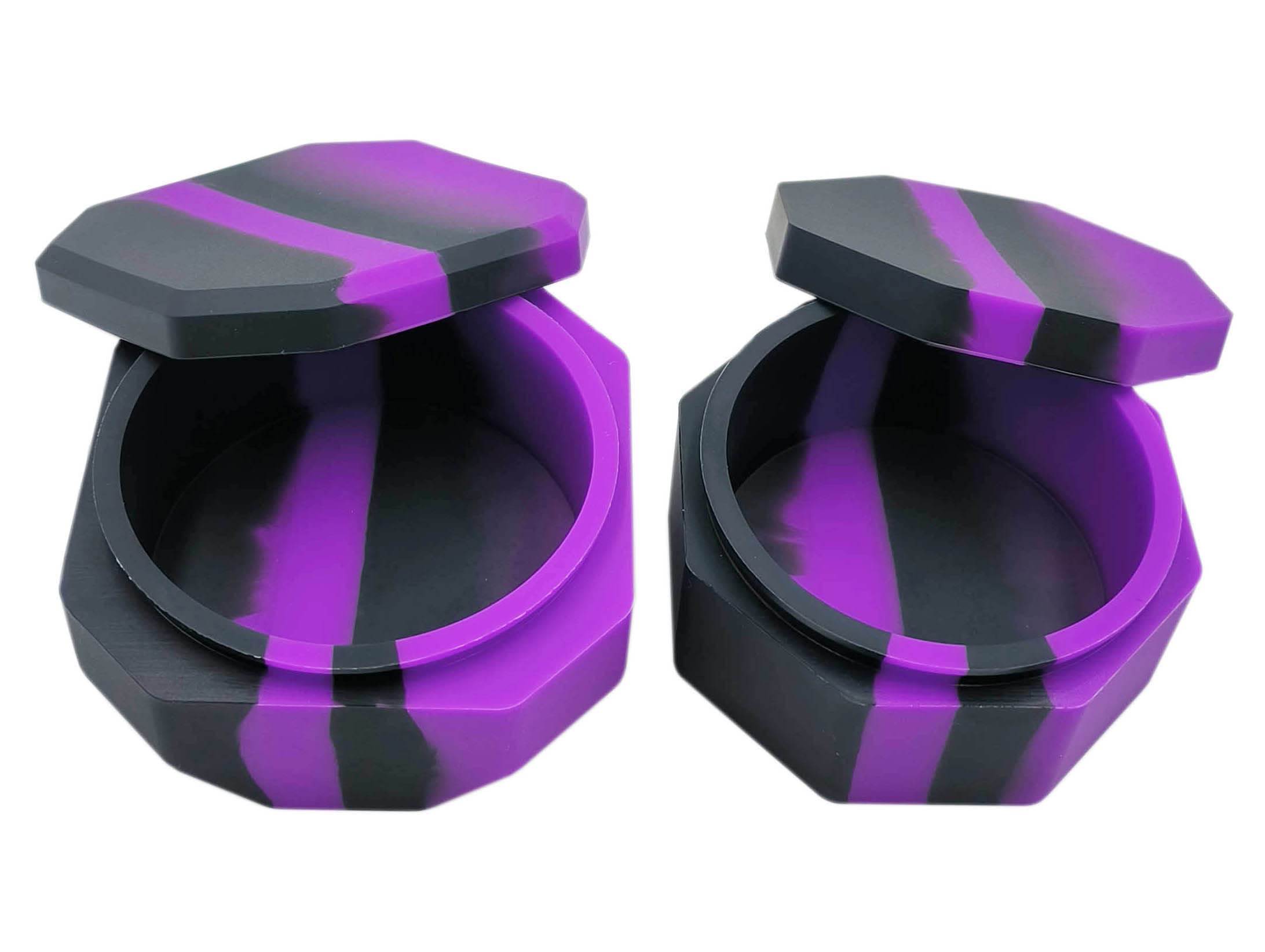 KUVIS 223ML Large Silicone Container Non-stick Concentrate Food Storage Jars Multi-use Reusable Box (Purple Black)