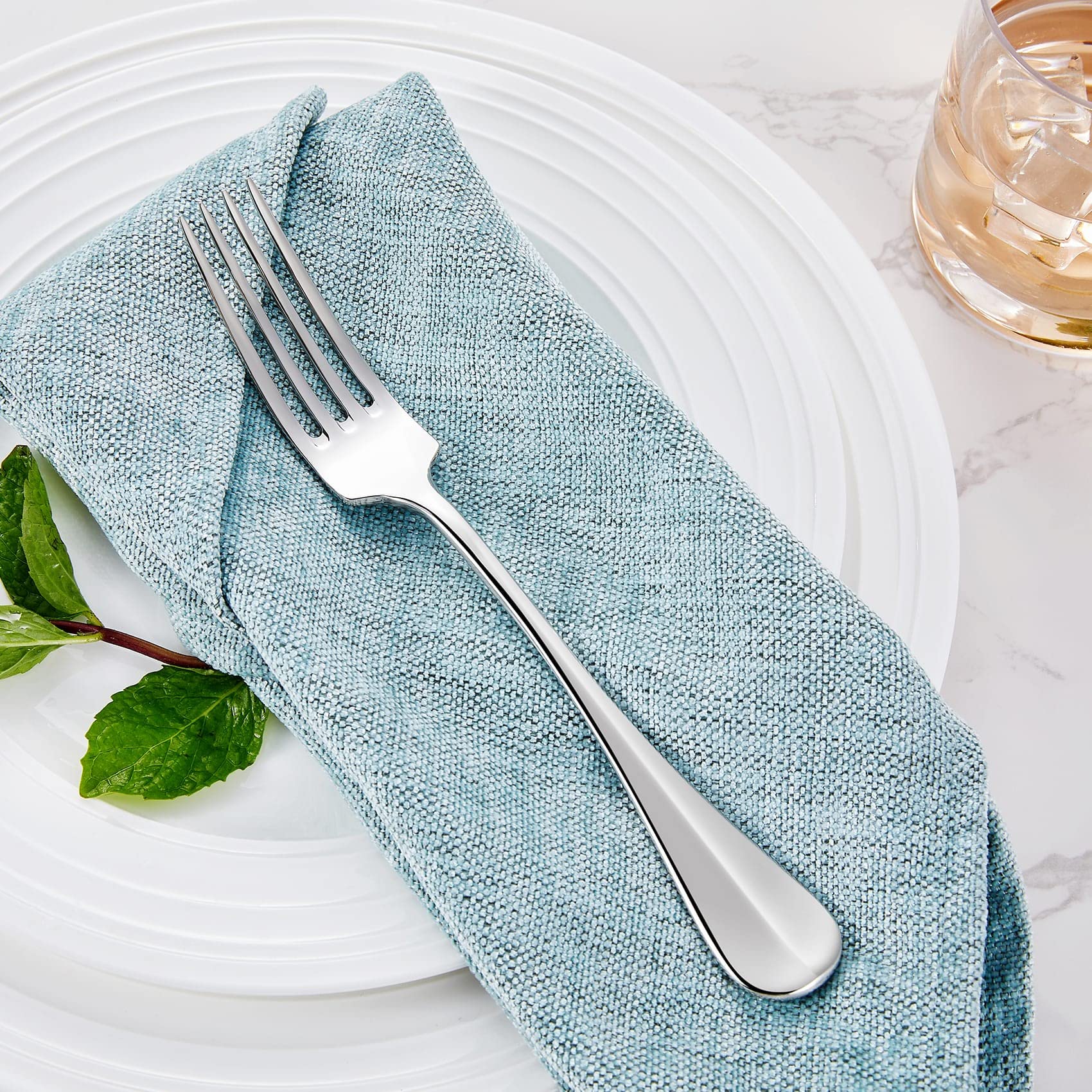 KEAWELL Premium Anne Fork Set, Set of 4, 18/10 Stainless Steel, Mirror Polished, Dishwasher Safe, Exceptional Fork Set, Perfect for Formal Dining (8.1" Dinner Fork)