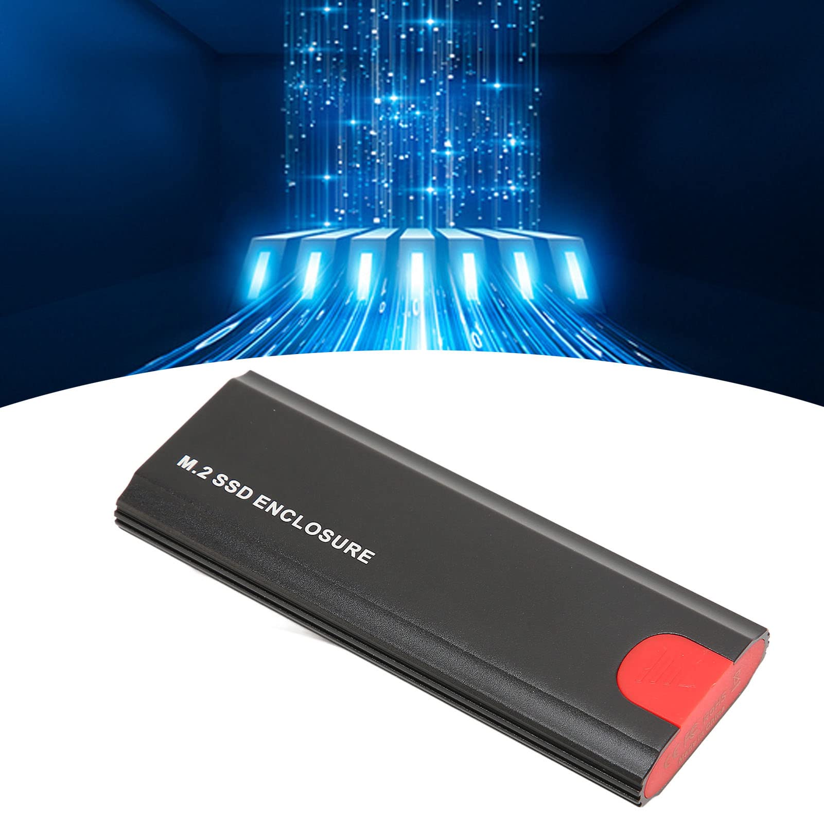 M.2 SSD Enclosure, 10Gbps High Speed Aluminum Alloy Shell M.2 NVME SSD Enclosure for 2242 SSD (Black)