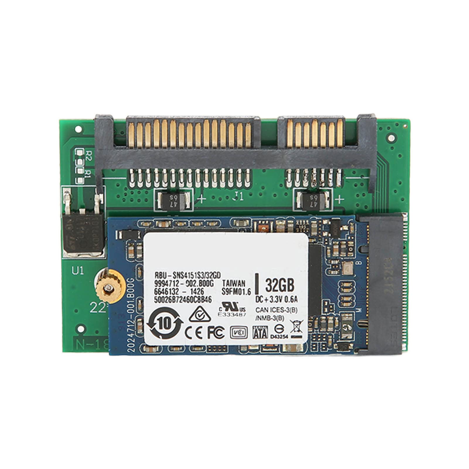 M.2 SSD, Compact Portable 2 in 1 Plug and Play high Capacity M.2 SSD Portable Adapter for Home Office 32GB