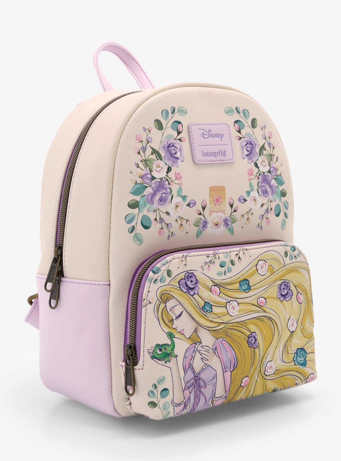 Loungefly Disney Tangled Rapunzel & Pascal Flowers Mini Backpack LAVENDER NONE