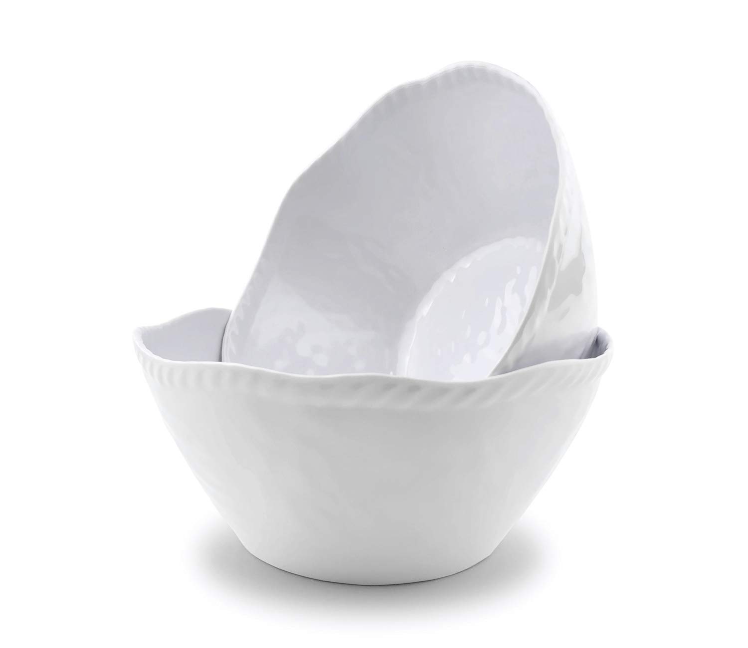 KX-WARE Melamine Cereal Bowls Set - 28 oz/6 inch 100% Melamine Soup/Salad Bowls | set of 6, White | Break-resistant and Dishwasher Safe, BPA Free