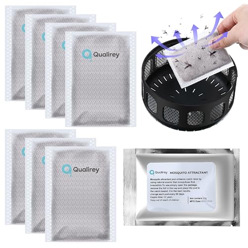 Mosquito Attractant in Bulk, Mosquito Lure for Bug Zapper Bait Refill Compatible with All Mosquito Trap Enhances Catch Rates for Indoor Outdoor Traps, Safe and Long Lasting(8 Pack)