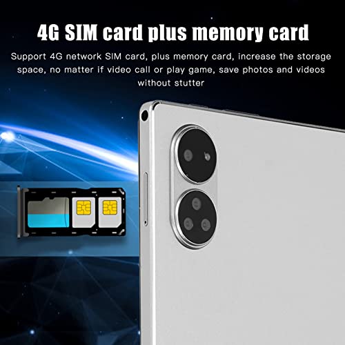 LBEC Tablet, Octa Core CPU Tablet Computer 128GB Expandable Dual WiFi IPS HD Display Double Camera 100240V for Work (US Plug)