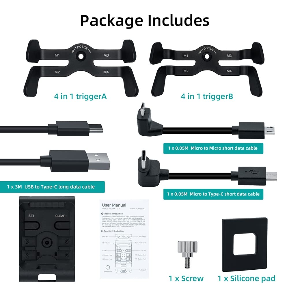 ignoramus Controller Back Button Attachment Adapter Paddles Trigger for S/X//Controller Gamepad