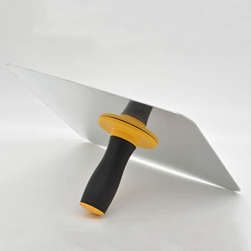LKEREJOL Aluminium Plaster Mortar Board with Handle, Aluminium Plastering Hawk with Soft Grip Handle, Plaster Mortar Board Holder Finishing Plastering Tool for Cement, Mortar, Drywall (11.8"x11.8")