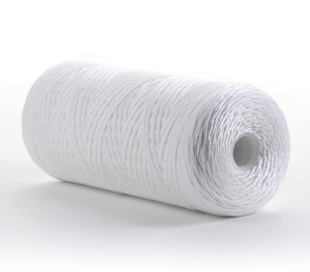 Hydronix SWC-45-1020 Universal Whole House Sediment String Wound Water Filter Cartridge 4.5" x 10" - 20 Micron