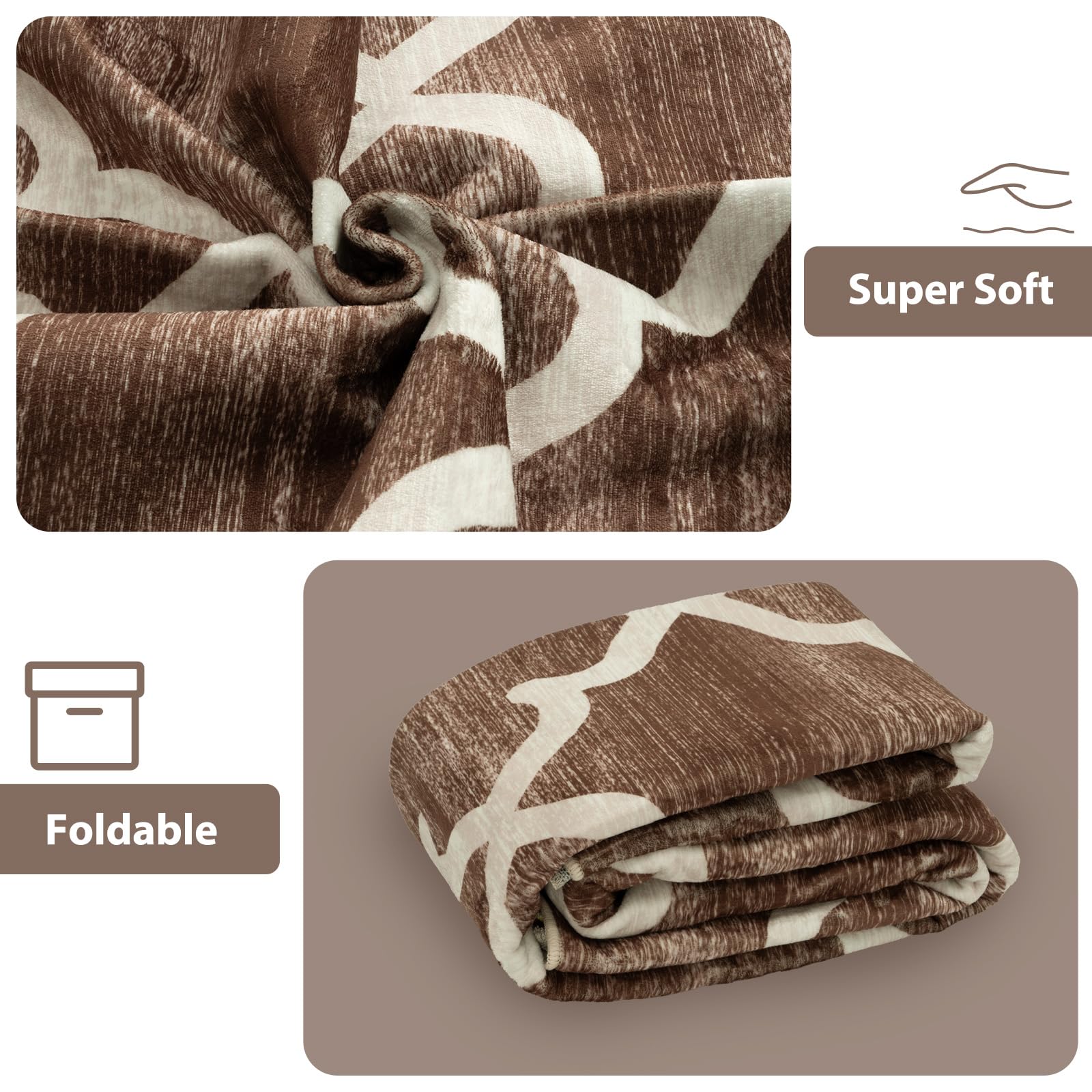 RELEANY 8x10 Area Rugs for Living Room Machine Washable Non-Slip Brown Rugs Moroccan Modern Trellis Carpet for Dining Room Bedroom Kitchen Indoor Entryway Laundry Room
