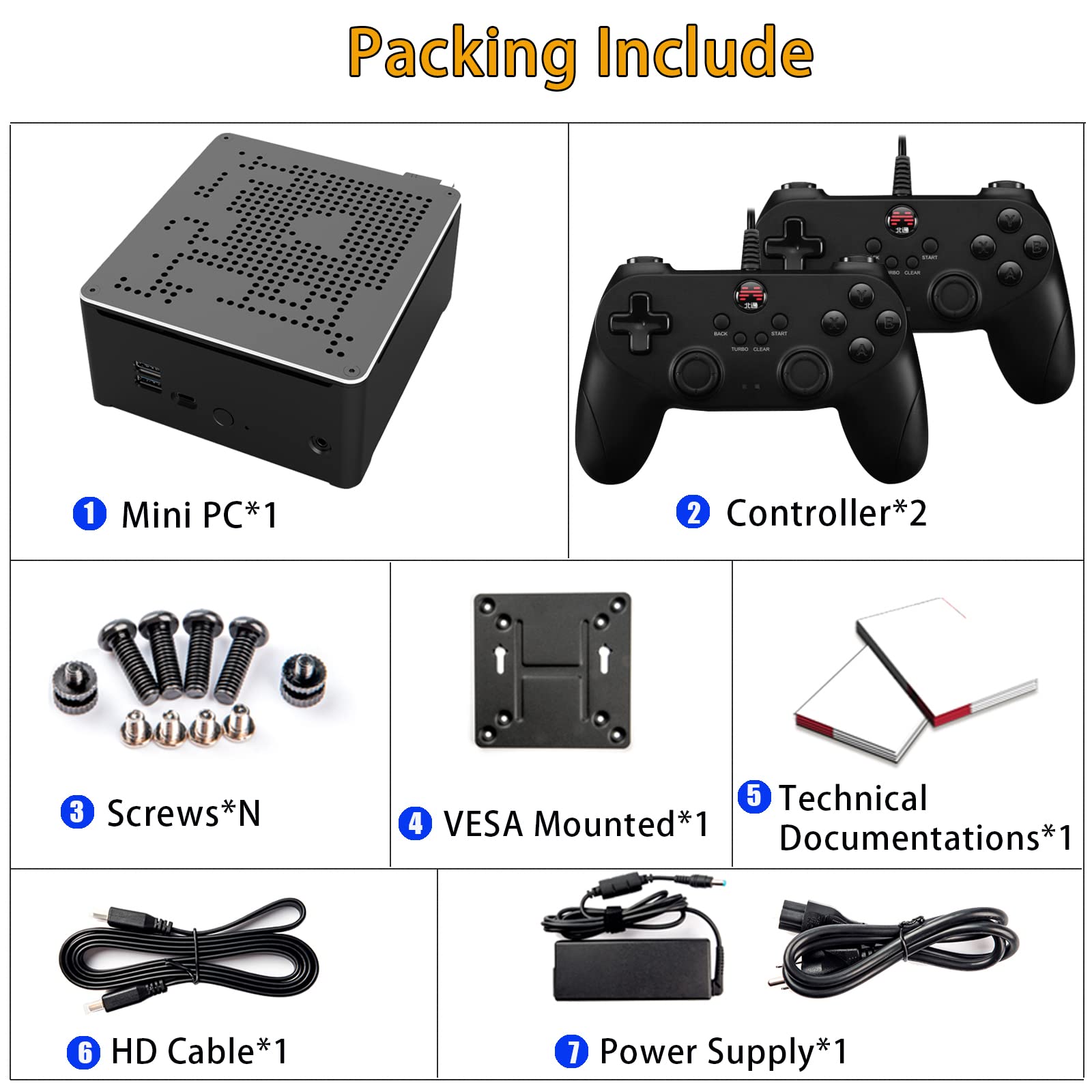 Kinhank Super Console X PC Box Retro Video Game Console, Built-in 120000+ Games, Win 10 & Batocera 33 in 1, 4K Dual Screen Output, 2.4+5G,1000M LAN, BT 4.1