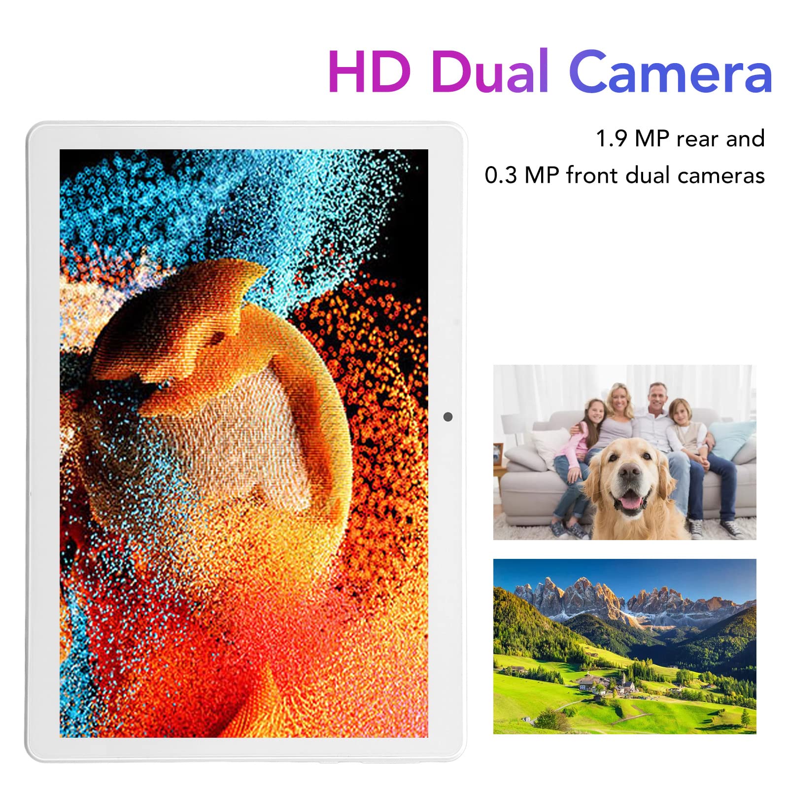 LBEC HD Tablet, 3 Card Slot Design 10.1 Inch Dual SIM Dual Standby Tablet for Entertainment (US Plug)