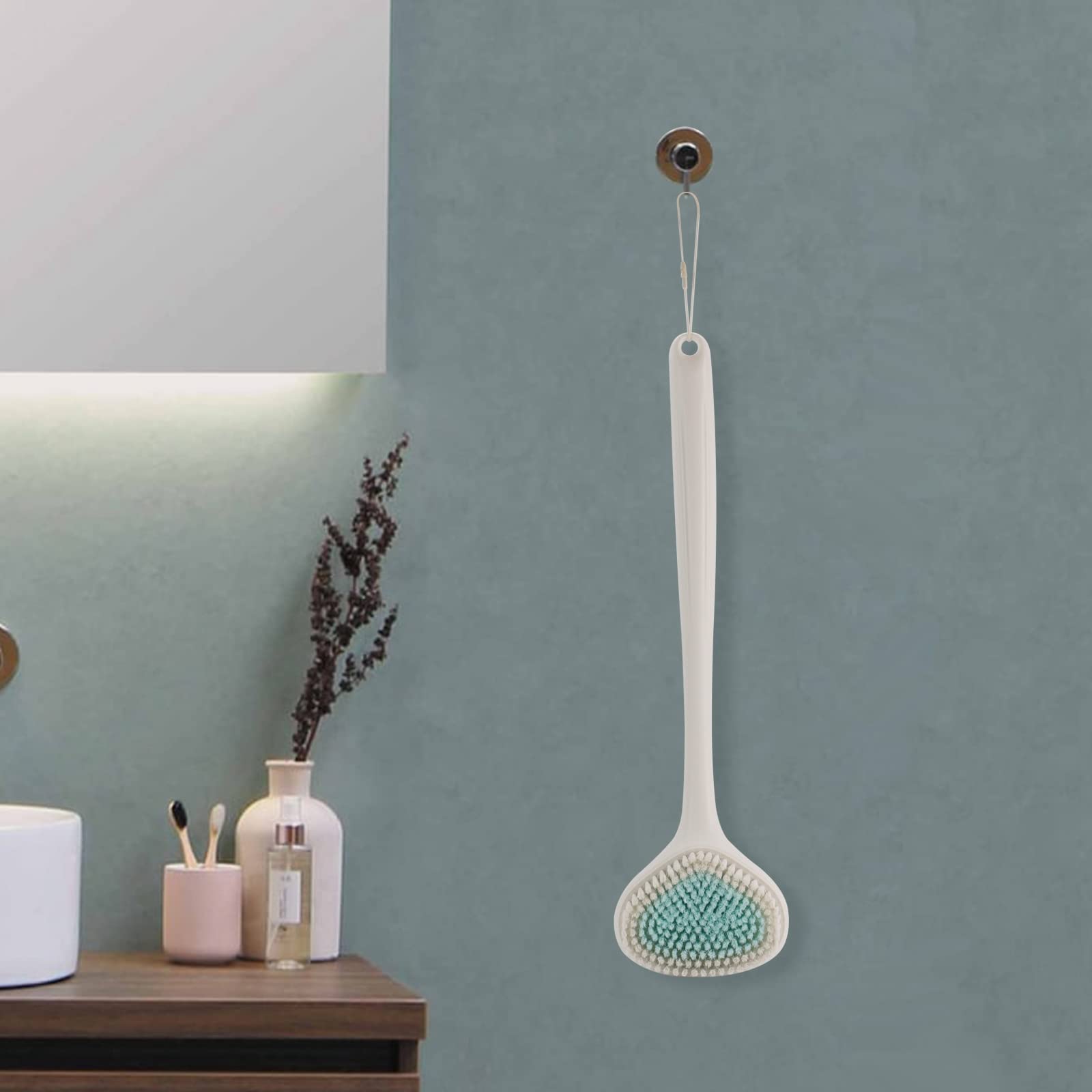 HONZUEN Bath Body Brush with Lengthen and Thicken Soft Bristles, Wet or Dry Brushes for Improves Lymphatic System, Stimulates Blood Circulation Exfoliator, Shower Back Brush Long Handle for Women Men
