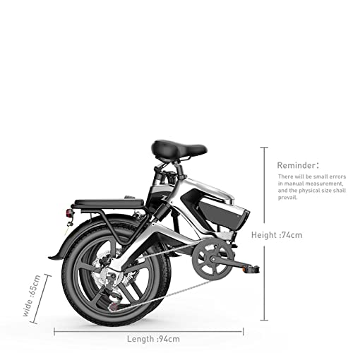 KOWMddzxc Electric Bycle 16 Inch Folding Electric Bicycle Motor Battery Commuter Folding Electric Bike