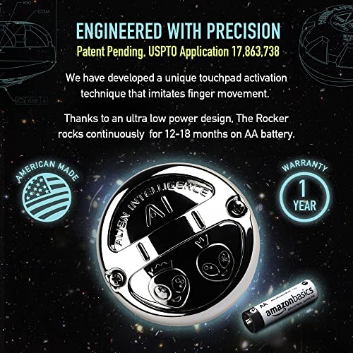 MacBook Trackpad Jiggler - Doesn’t Work on HP, DELL, Other Laptop touchpads, Cordless, Undetectable, Mechanical Mouse Mover, 12 Months on AA Battery