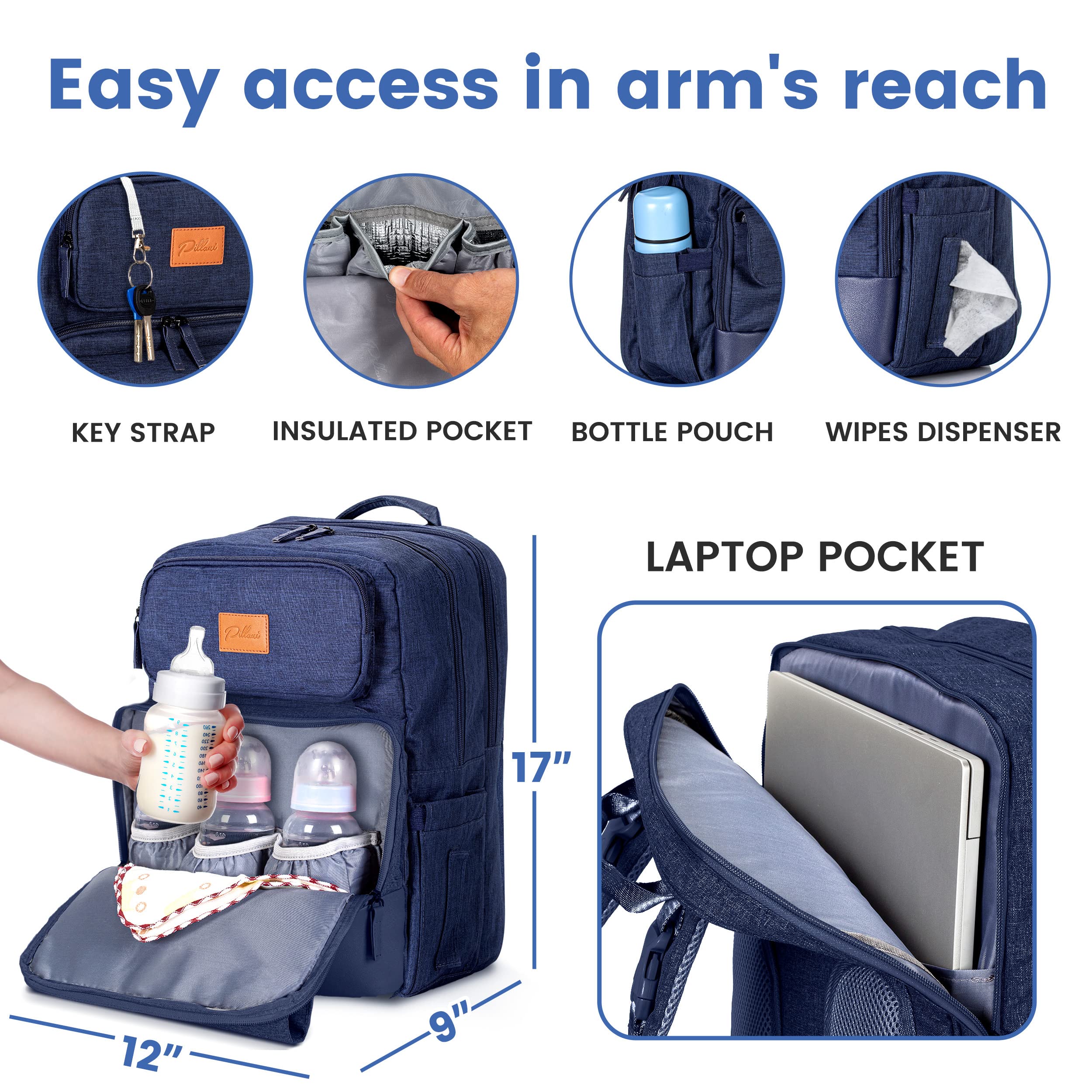 PILLANI Travel Bundle: Baby Backpack & Car Seat Tray for Kids