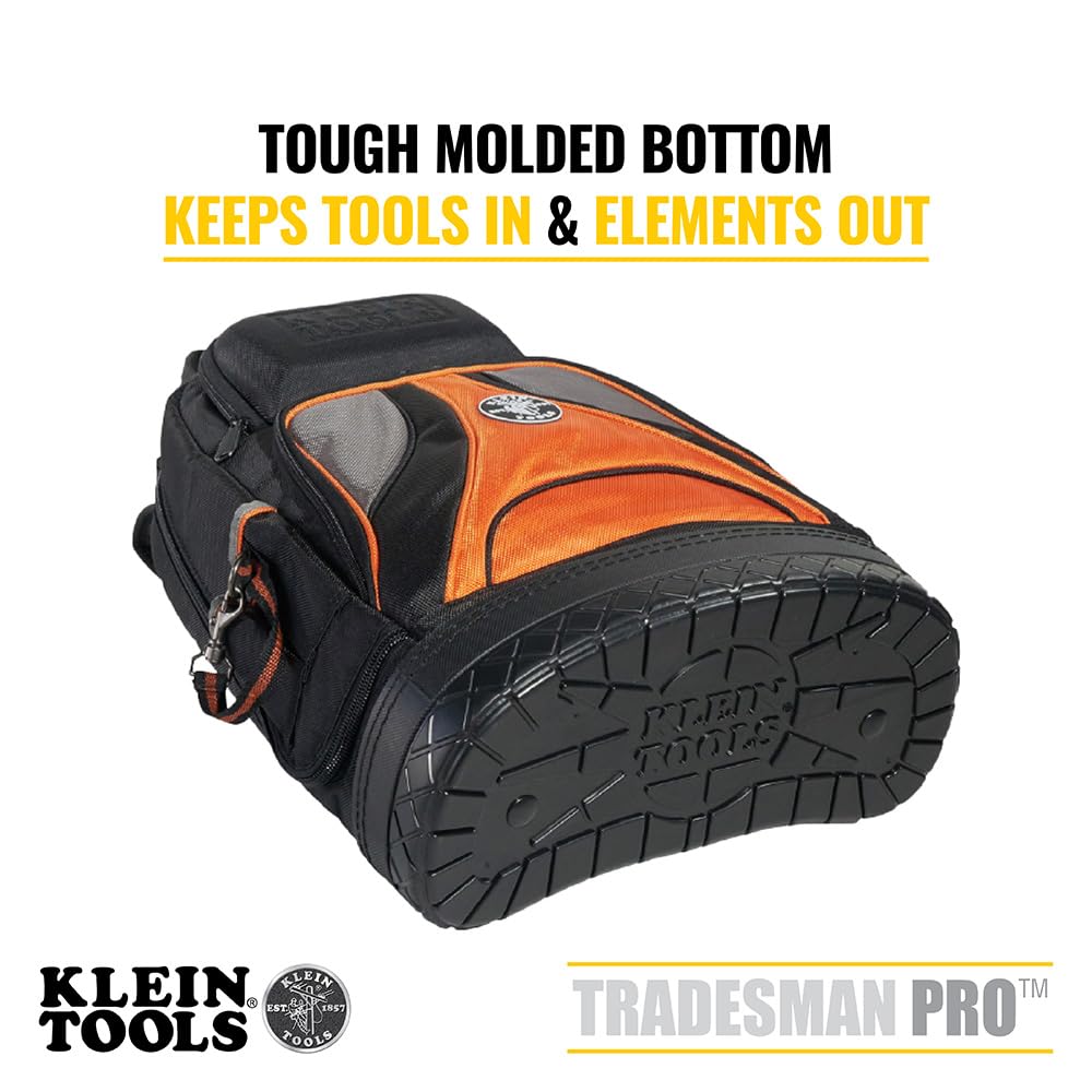 Klein Tools 80115 Backpack Kit with Tradesman Pro 39-Pocket Backpack and Electricians Pocket Knife, 2-Piece