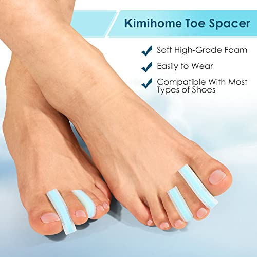 Kimihome 12 Packs Foam Toe Separator,Toe Gasket-Redress Overlapping Toes, Prevent Friction and Release Pressure, Relieve The Pain Caused by Bunions