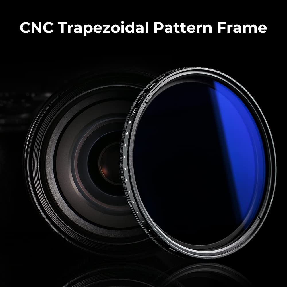 K&F Concept 52mm Variable ND Lens Filter ND2-ND400 (1-9 Stops) 18 Multi-Layer Coatings Adjustable Neutral Density Ultra Slim Lens Filter for Camera Lens (K-Series)