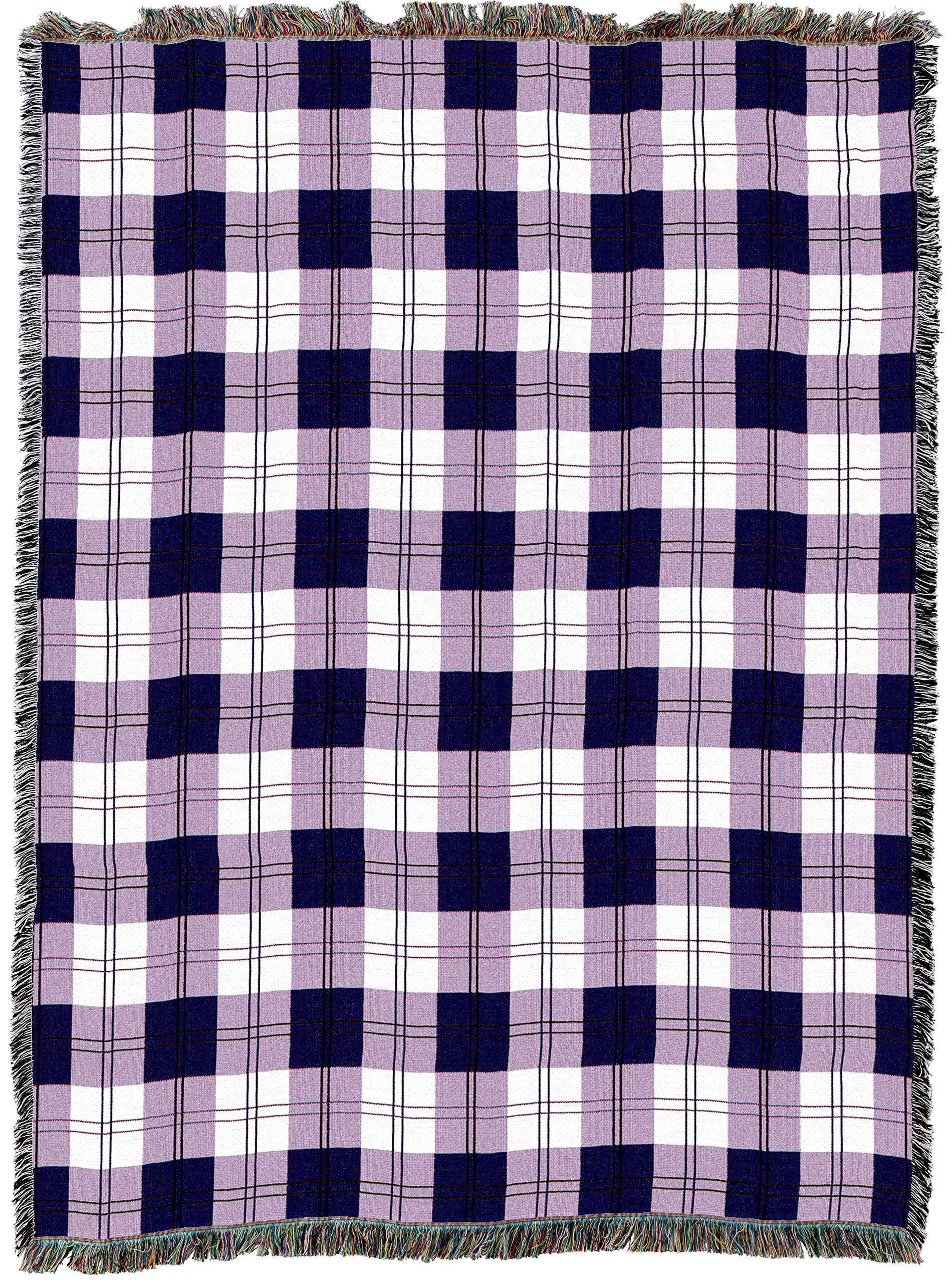 Pure Country Weavers Boysenberry Plaid Blanket - Gift Tapestry Throw Woven from Cotton - Made in The USA (72x54)