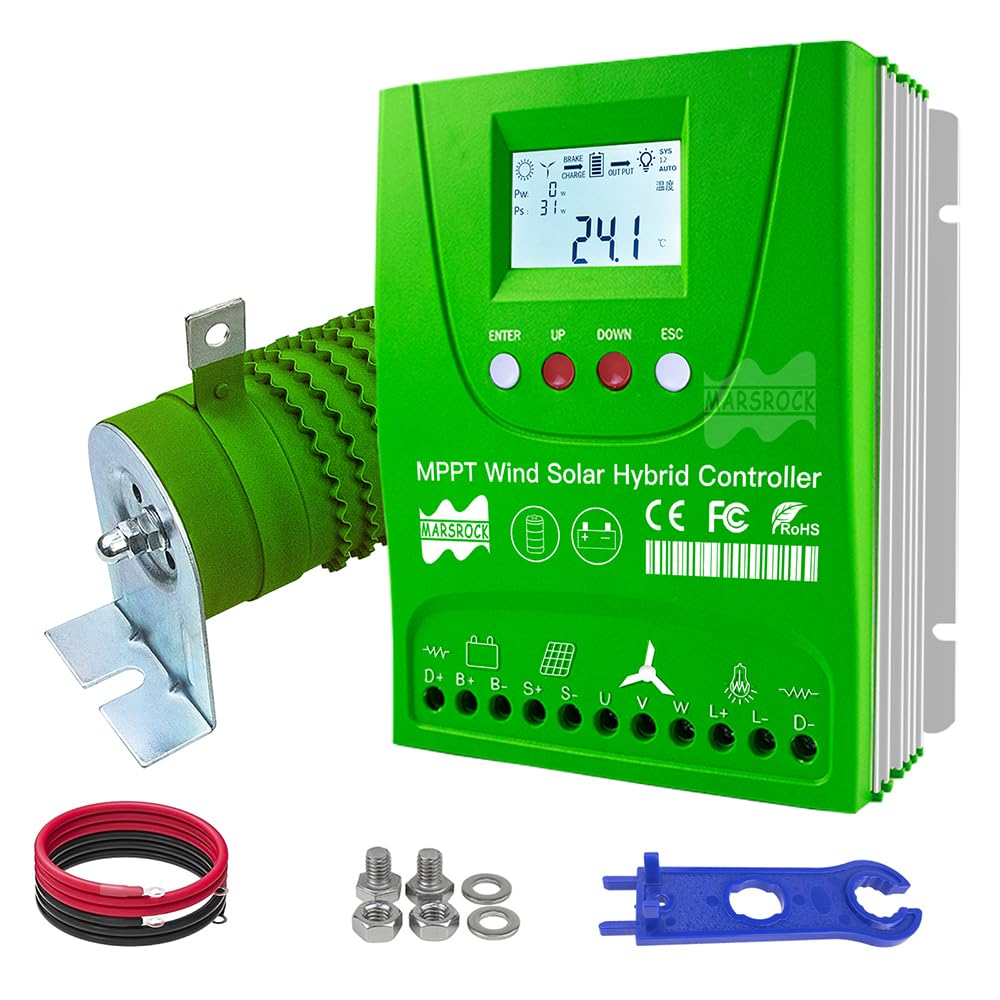 Mars Rock 2000w Regulator Max Wind 1000w Max Pv 1000w Mppt Wind Solar Hybrid Controller Bluetooth Android App
