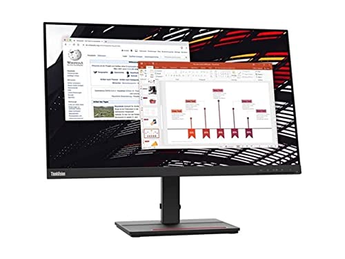 Lenovo ThinkVision S24e-20 23.8" Full HD WLED LCD Monitor - 16:9 - Raven Black - 24" Class - Vertical Alignment (VA) - 1920 x 1080-16.7 Million Colors - FreeSync - (62AEKAT2US). (Renewed)