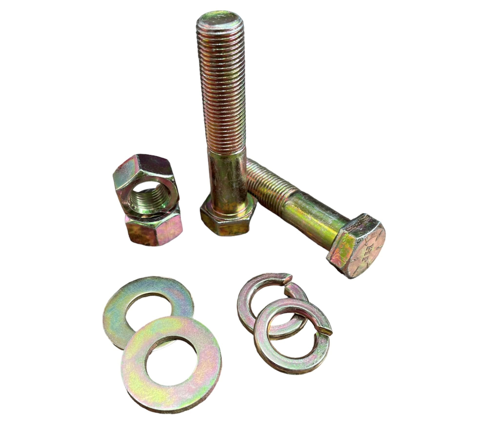 M&M Fasteners 1,250 Piece Grade 8 Fine Thread Nut Bolt Hex Bolt Hex Head Cap Screw & Washer Assortment with Metal Drawer