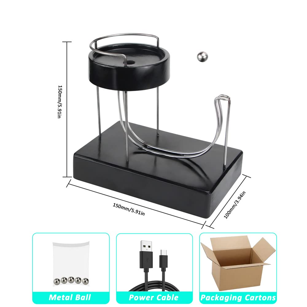 Kinetic Art Perpetual Motion Machine,Silence Physical Balance Kinetic Energy Model Swinging Levitating Ball, Decompression Cycle Ornaments, Children's Adult Art Craft Decoration,New Upgrade