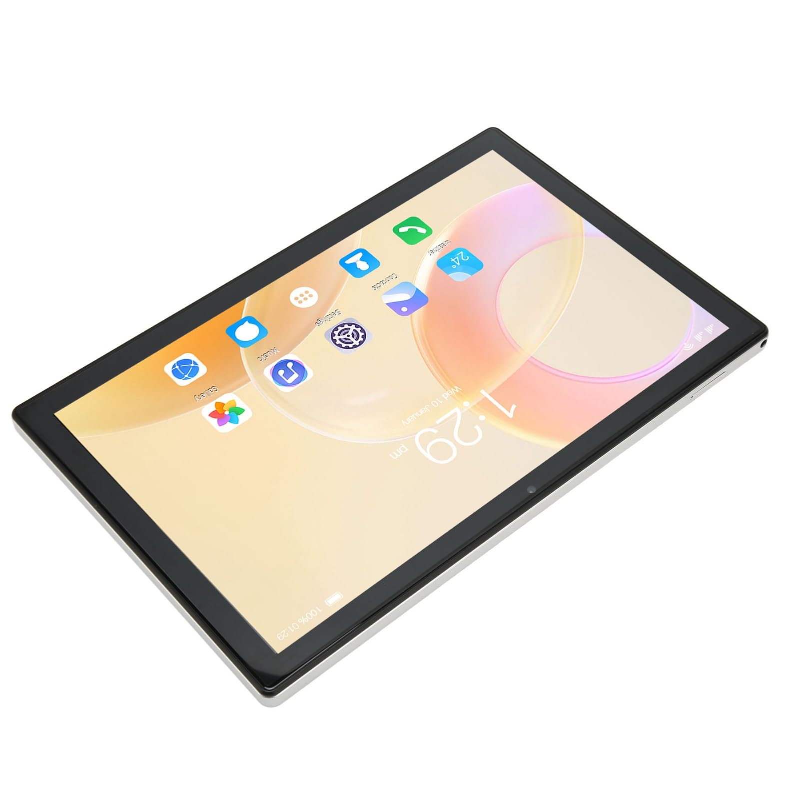 HD Tablet, 5G WiFi White 10 Inch Tablet 6GB RAM 256GB ROM for Home (US Plug)