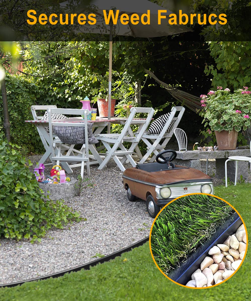 Meboyz 100-Pack-8 Inch Plastic Landscape Stakes, Spiral Nylon Landscape Anchoring Spikes,Edging Spikes for Paver Edging, Weed Barrier, Artificial Turf & More