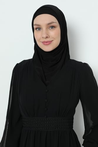 istanbul styles Elegant Stretchable Hijab for Women, Instant and Durable, Tailored for Muslim Women Consists of 2pieces