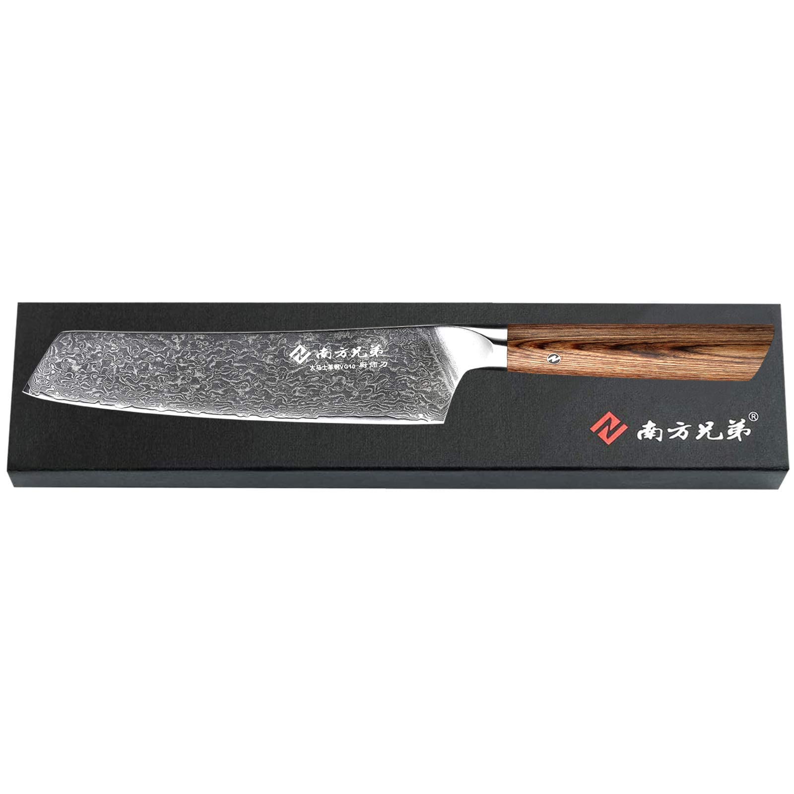 Kitchen Chef's Knife 8 Inch Professional High Carbon Super Sharp VG10 Damascus Super Steel Cooking Knife Luxury Gift Box Non Slip Wooden Handle