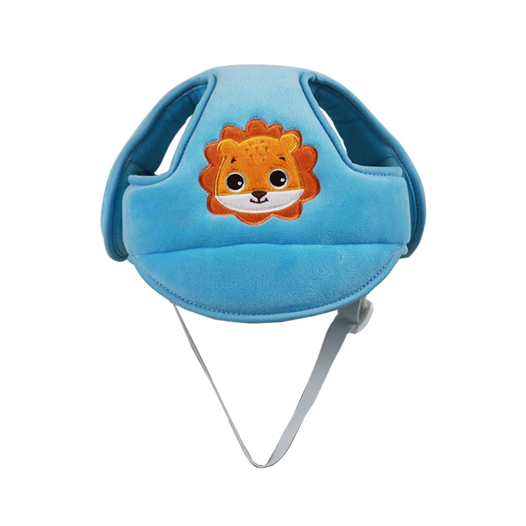 KAKIBLIN Baby Safety Head Support Hat, Toddler Breathable Adjustable Safety Protective Cap Blue
