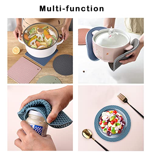 Large Jar Opener Gripper Pad 4PCS, Jar Opener for Seniors with Arthritis&Weak Hands,Bottle Opener,Non-Slip Jar Lid Opener Kitchen Coasters Heat Insulation Pad