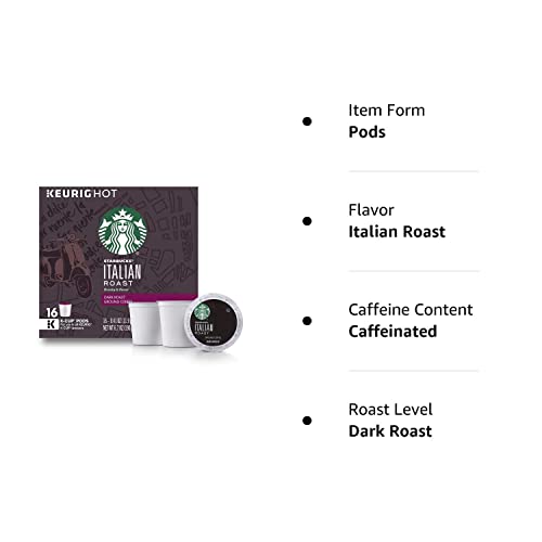 Keurig K-Cup Pod Starbucks Italian Roast Coffee - 16-pk.