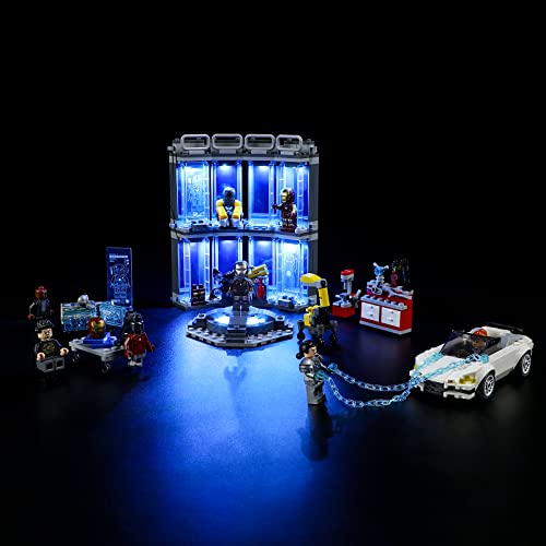 LIGHTAILING Light for 76216 Iron-Man Armory - Led Lighting Kit Compatible with Building Blocks Model - NOT Included The Model Set