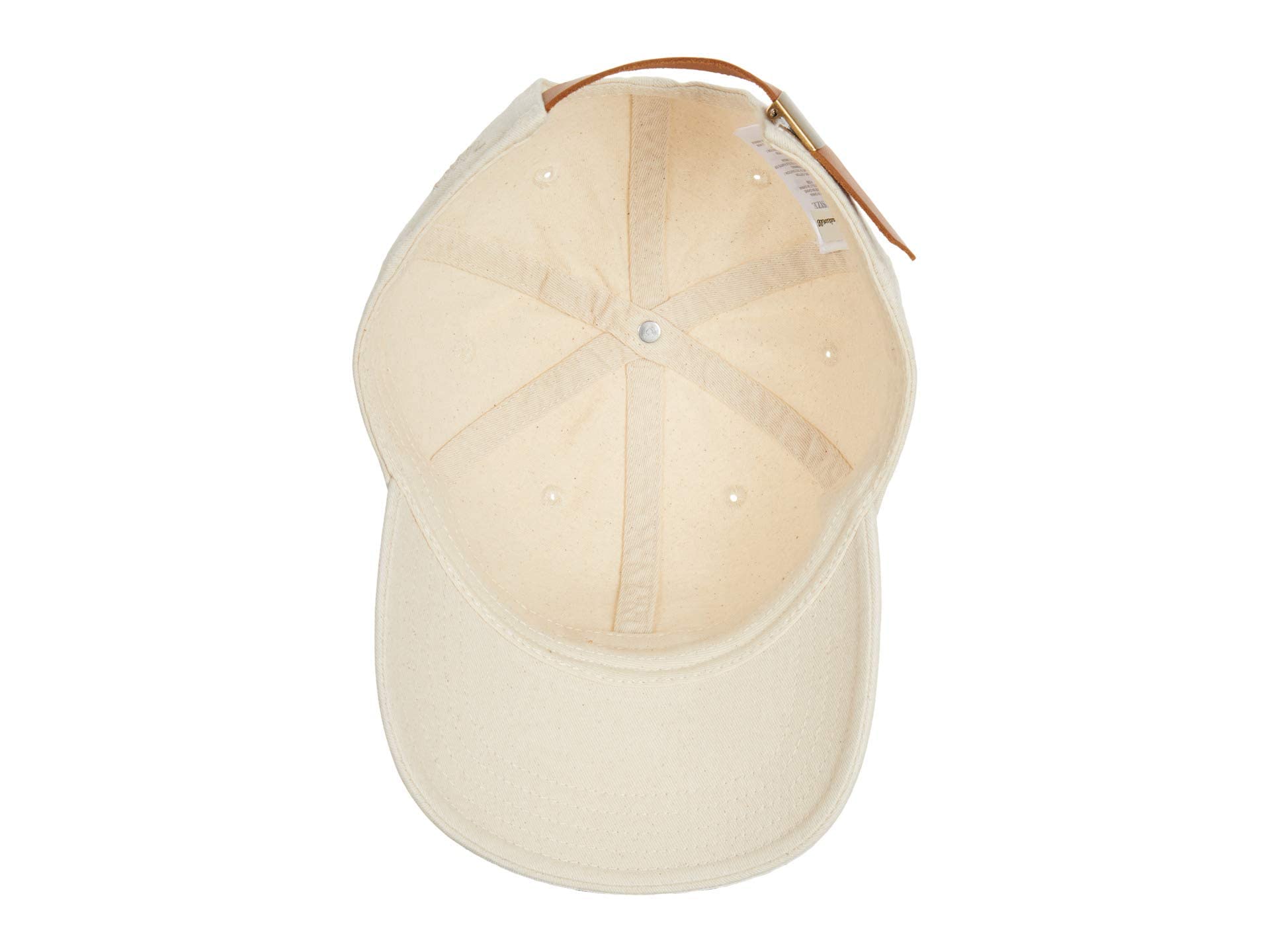 Madewell Organic Cotton Broken-in Baseball Cap - Pure Cotton Construction - Leather Back Strap Closure Alabaster One Size One Size