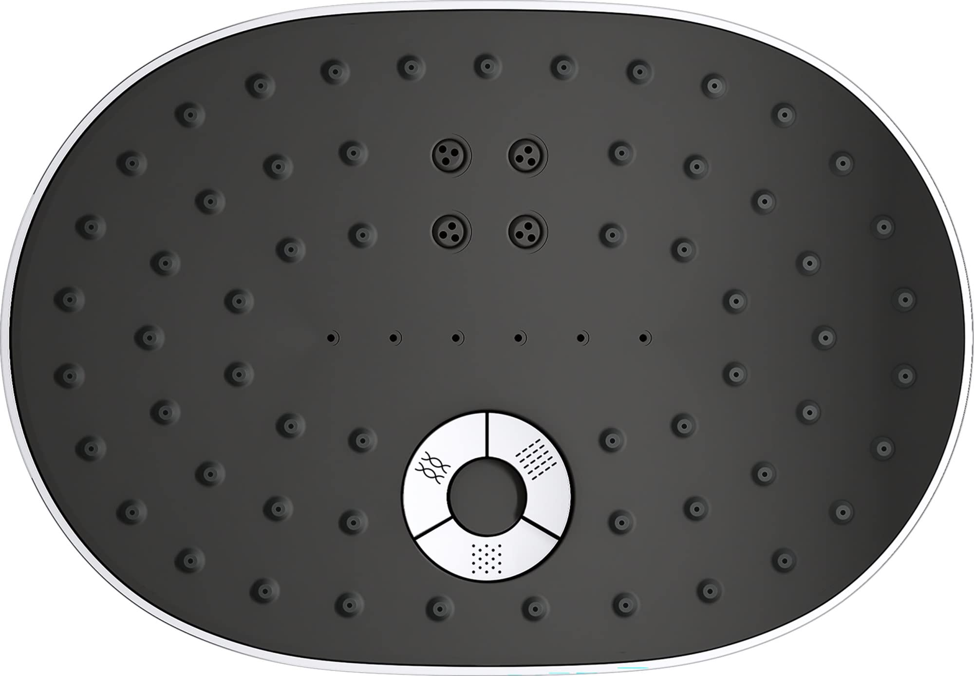 KOHLER 26290-CP Statement Multi-Function Showerhead, Wall-Mount, 3 Spray Settings, 2.5 GPM, Polished Chrome